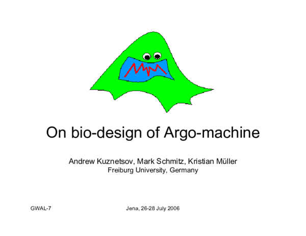 (PDF) On bio-design of Argo-machine