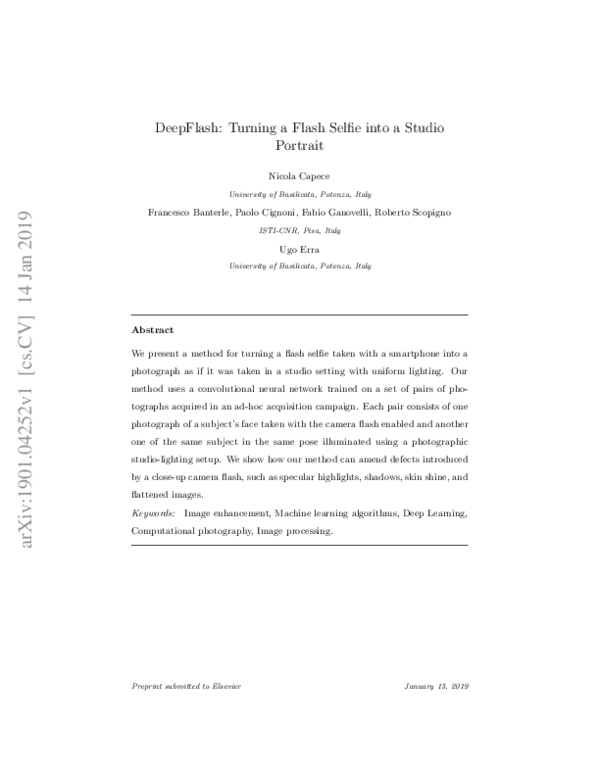 DeepFlash: Turning a flash selfie into a studio portrait