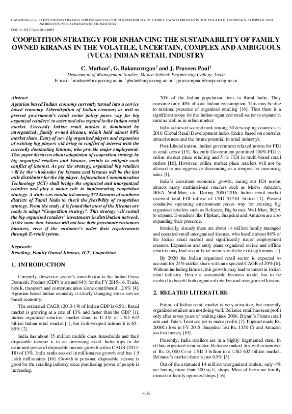 (PDF) Coopetition Strategy for Enhancing the Sustainability of Family ...