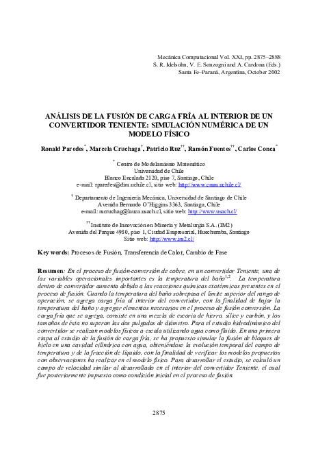 (PDF) Análisis De La Fusión De Carga Fría Al Interior De Un Convertidor ...