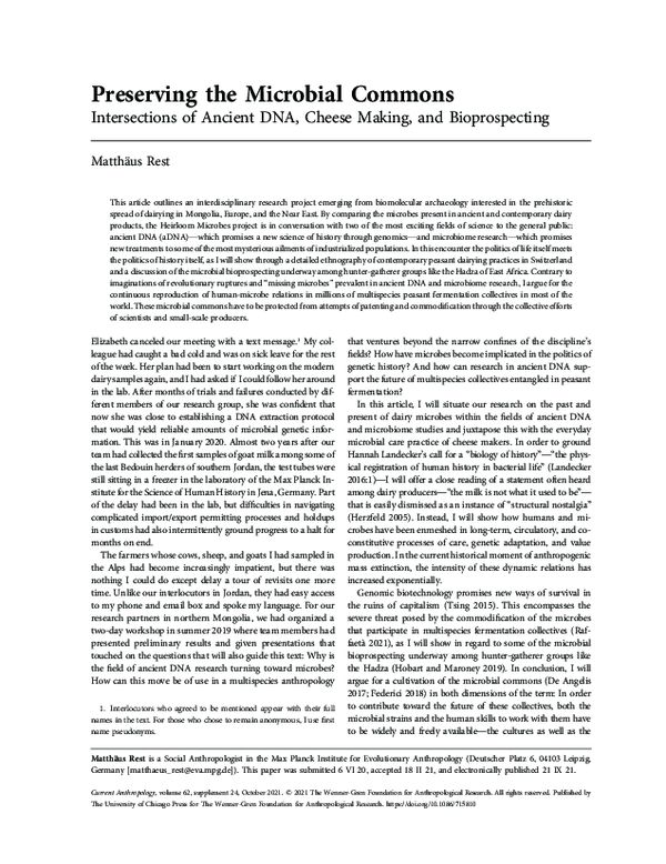 (PDF) Preserving the Microbial Commons