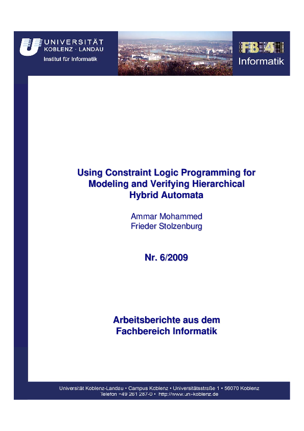 (PDF) Modeling and Verifying Hierarchical Hybrid Automata