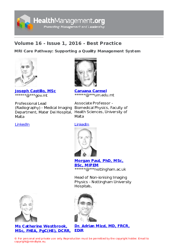 (PDF) MRI care pathway : supporting a quality management system