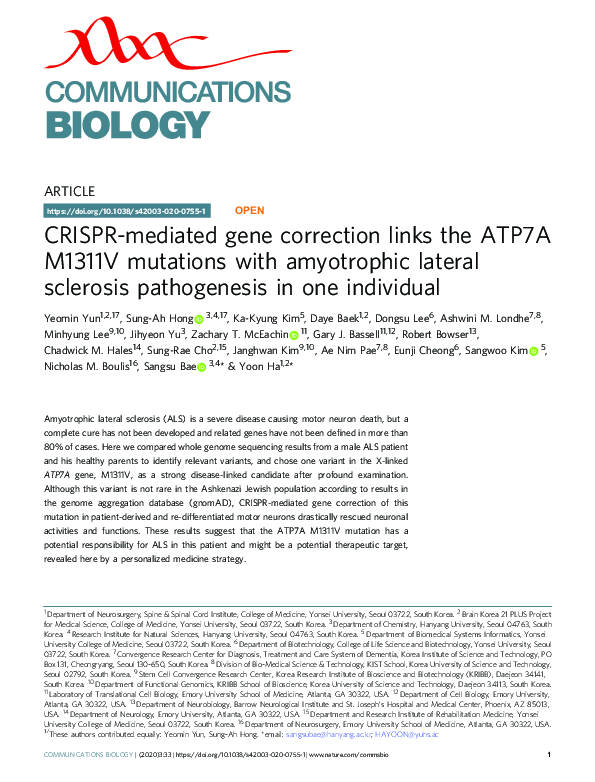 (PDF) CRISPR-mediated gene correction links the ATP7A M1311V mutations ...