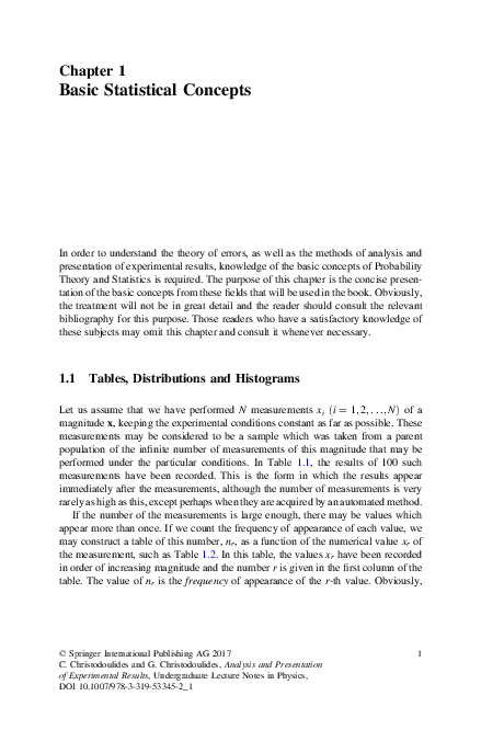 (PDF) Basic Statistical Concepts