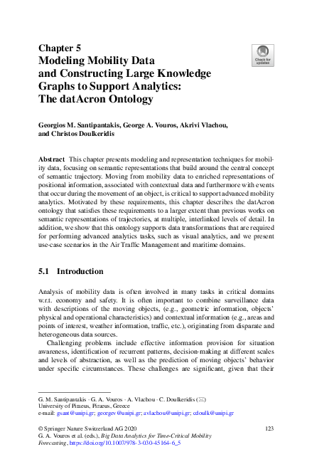 (PDF) Modeling Mobility Data and Constructing Large Knowledge Graphs to Support Analytics: The ...