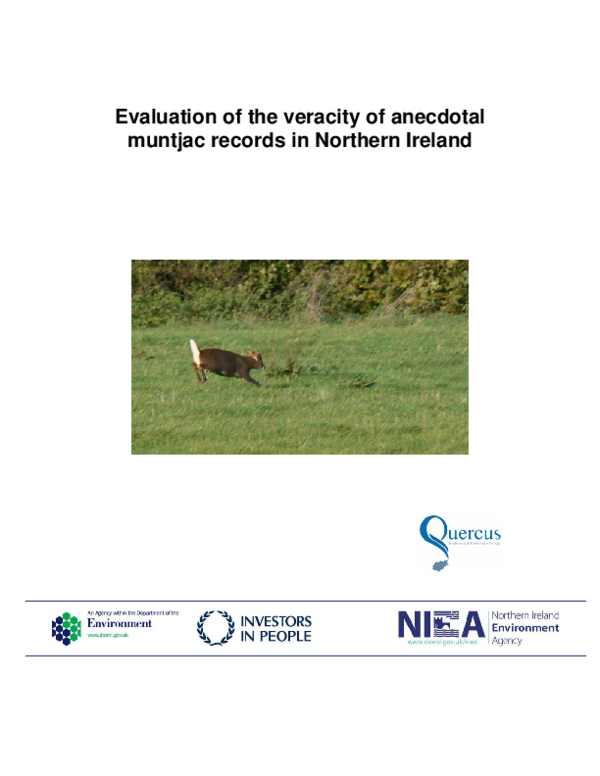 (PDF) Evaluation of the veracity of anecdotal muntjac records in ...