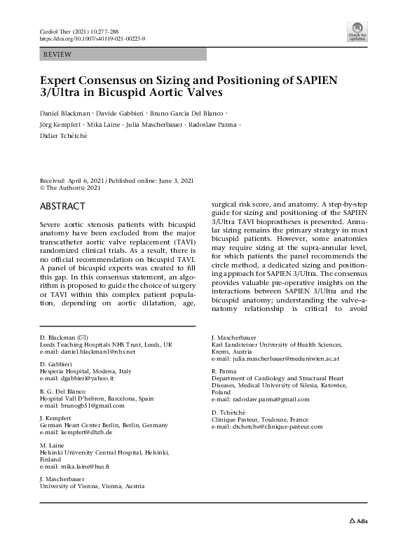 (PDF) Expert Consensus on Sizing and Positioning of SAPIEN 3/Ultra in ...