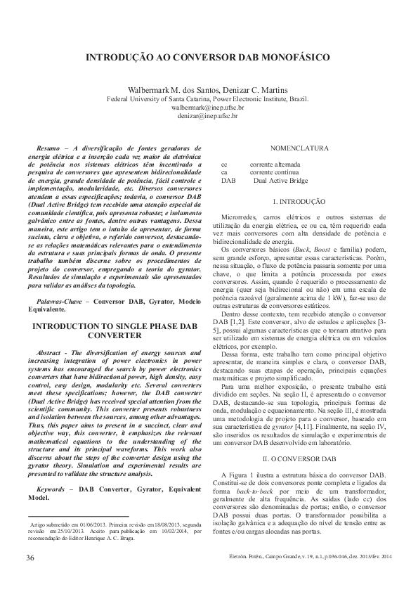 (PDF) Introduction To Single Phase Dab Converter