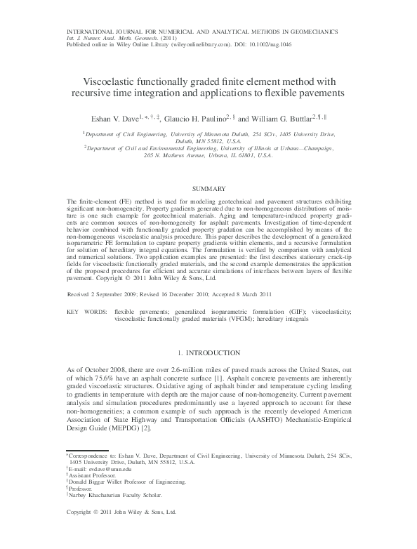 Pdf Viscoelastic Functionally Graded Finite Element Method With Recursive Time Integration And