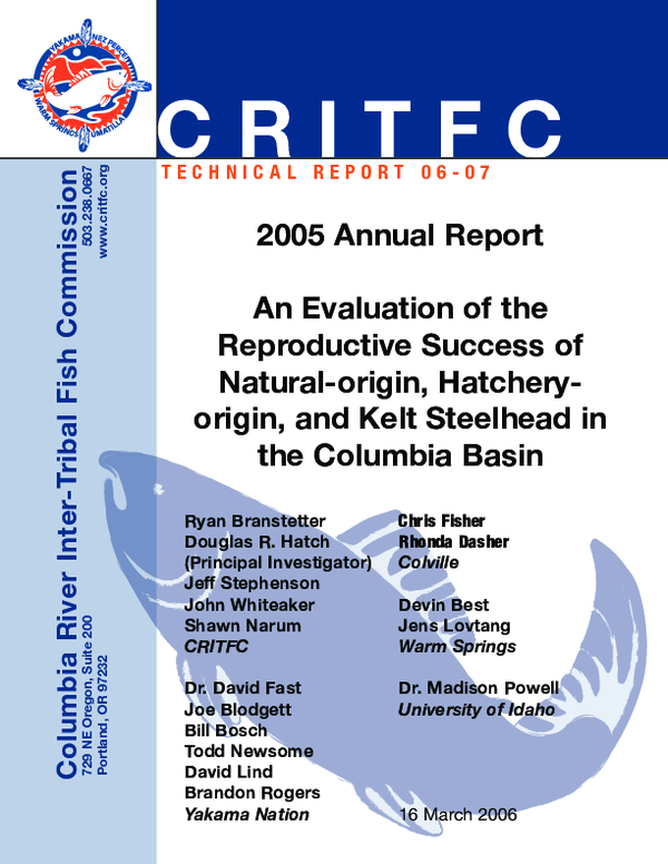 (PDF) An Evaluation of the Reproductive Success of Natural-Origin ...