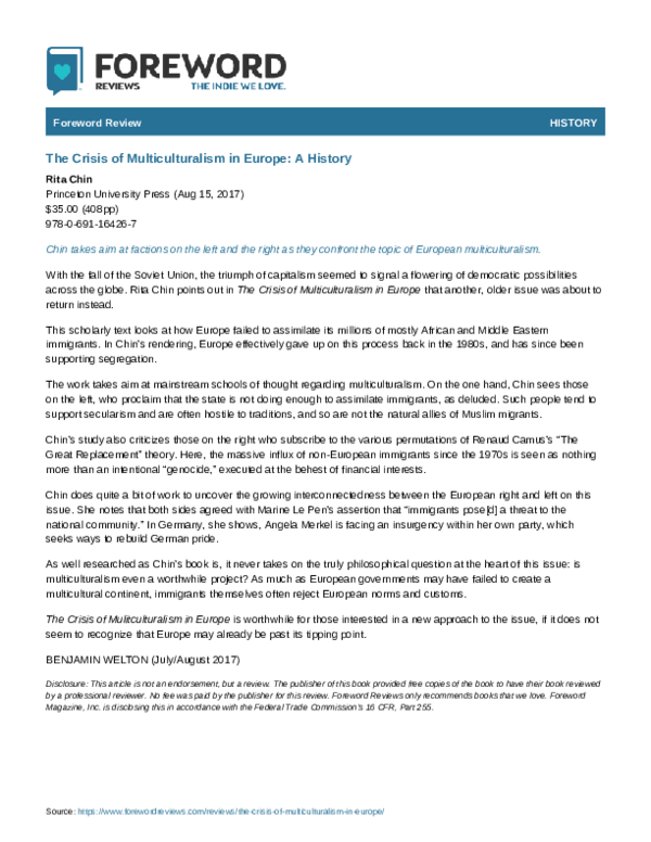 (PDF) The Crisis of Multiculturalism in Europe