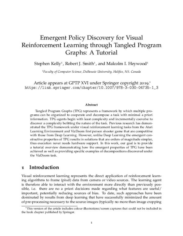 (PDF) Emergent Policy Discovery for Visual Reinforcement Learning ...
