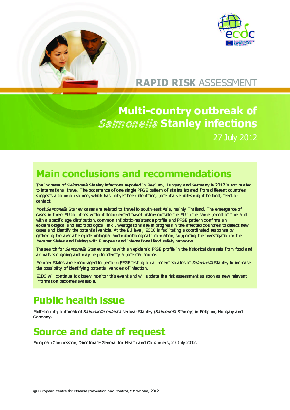 (PDF) RAPID RISK ASSESSMENT Multi-country outbreak of | Johanna ...