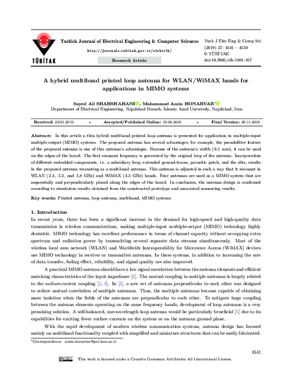 (PDF) A hybrid multiband Printed loop antenna for WLAN/WiMAX bands for ...