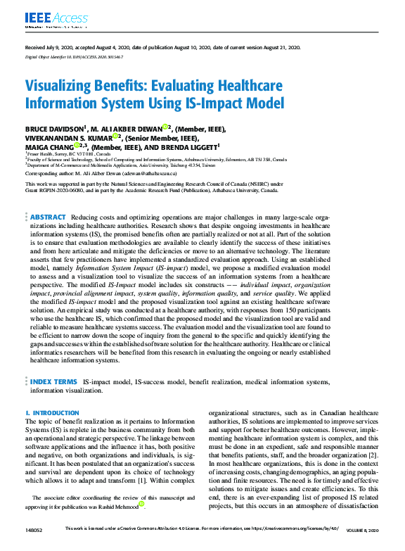 (PDF) Visualizing Benefits: Evaluating Healthcare Information System ...