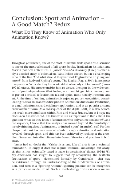 (PDF) Conclusion: Sport and Animation — A Good Match? Redux