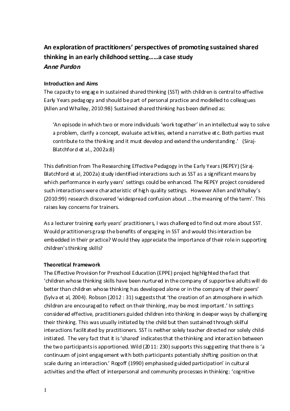 (PDF) An exploration of practitioners ’ perspectives of promoting ...