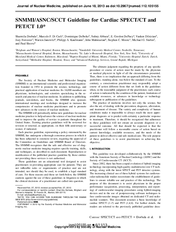 (PDF) The Society of Nuclear Medicine and Molecular Imaging