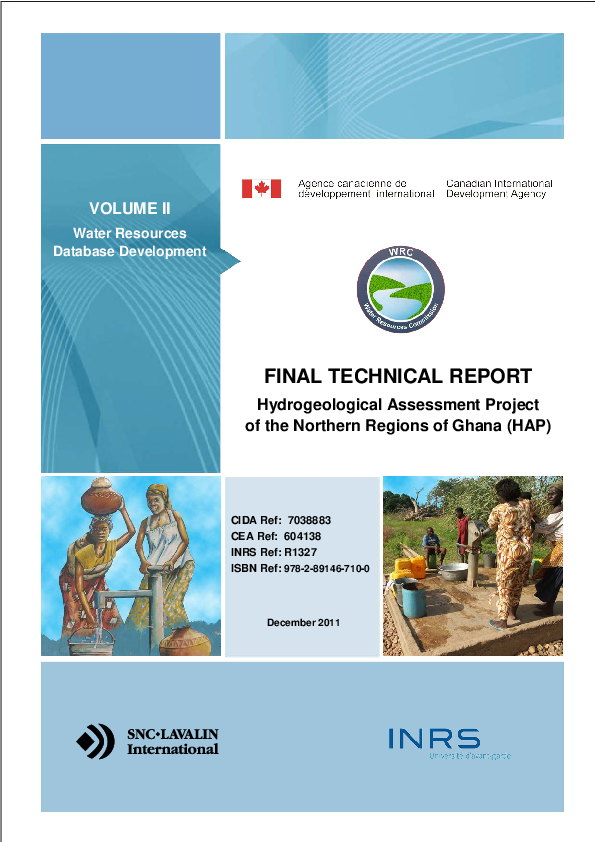 (PDF) Hydrogeological Assessment Project of the Northern Regions of ...