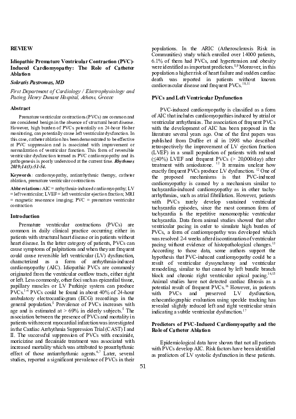 (PDF) Idiopathic Premature Ventricular Contraction (PVC)-Induced ...