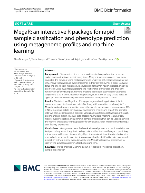 (PDF) MegaR: an interactive R package for rapid sample classification and phenotype prediction ...