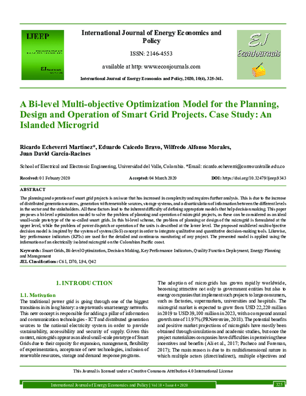 Pdf A Bi Level Multi Objective Optimization Model For The Planning