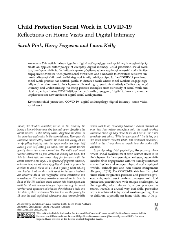 (PDF) Child Protection Social Work in COVID-19