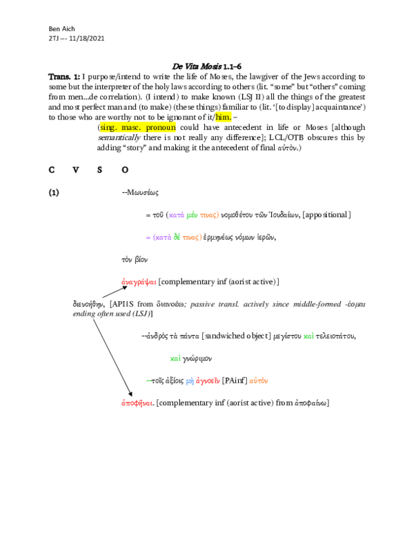 (PDF) Greek Diagram of Excerpts from Philo of Alexandria