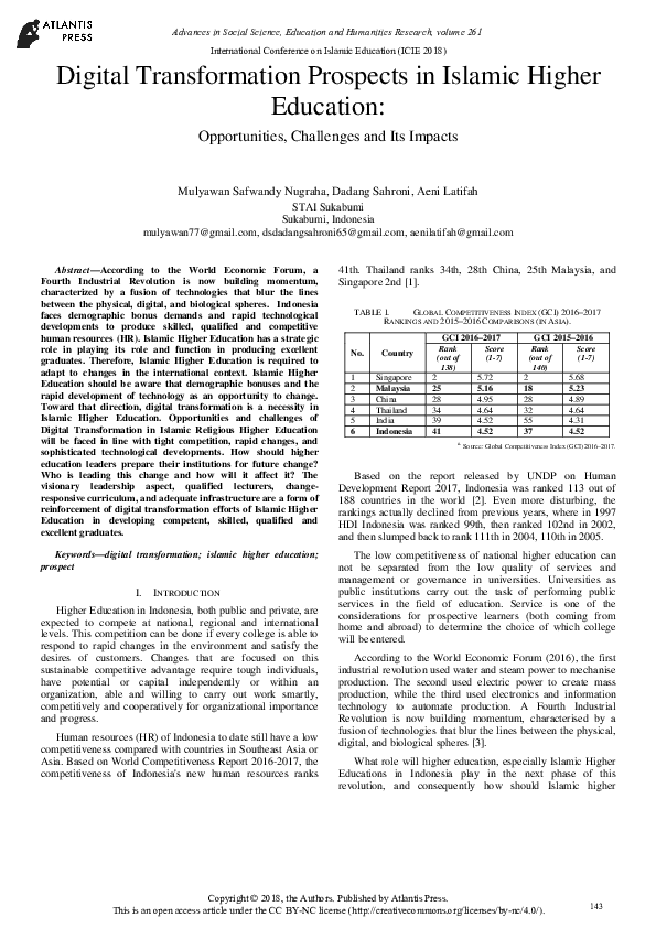(PDF) Digital Transformation Prospects in Islamic Higher Education ...