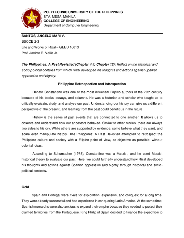 (PDF) Philippine Retrospection and Introspection