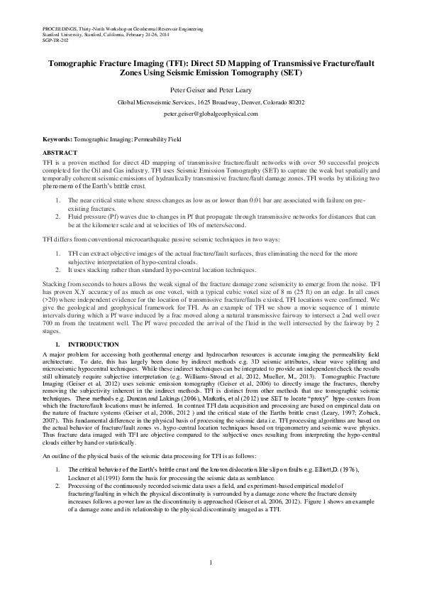 (PDF) Tomographic Fracture Imaging (TFI): Direct 5D Mapping of ...