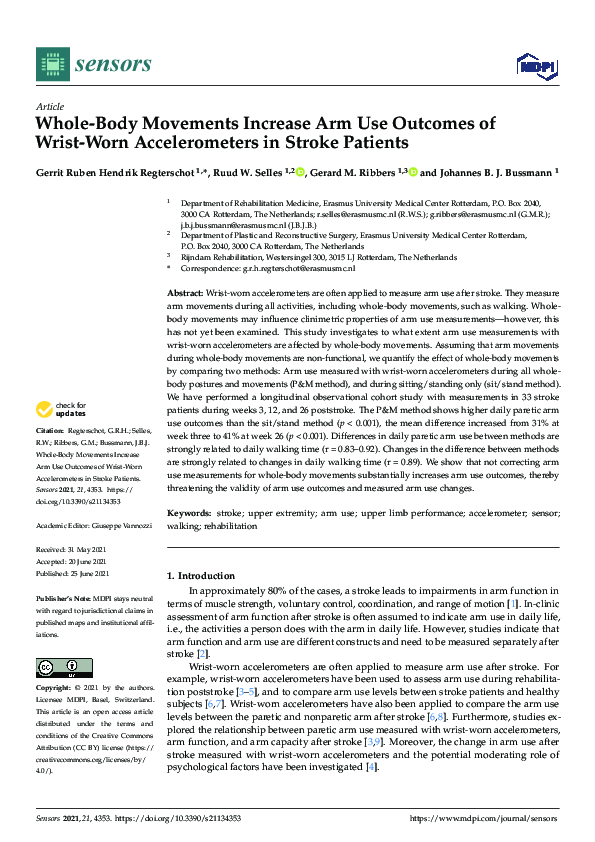 (PDF) Whole-Body Movements Increase Arm Use Outcomes of Wrist-Worn ...