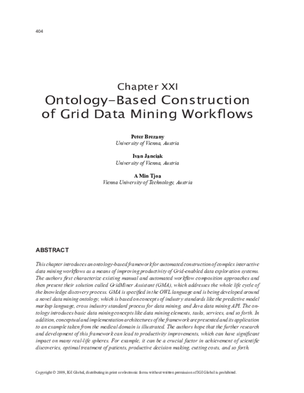 (PDF) Ontology-Based Construction of Grid Data Mining Workflows