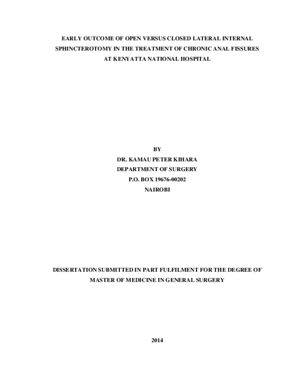 (PDF) Early outcome of open versus closed lateral internal ...