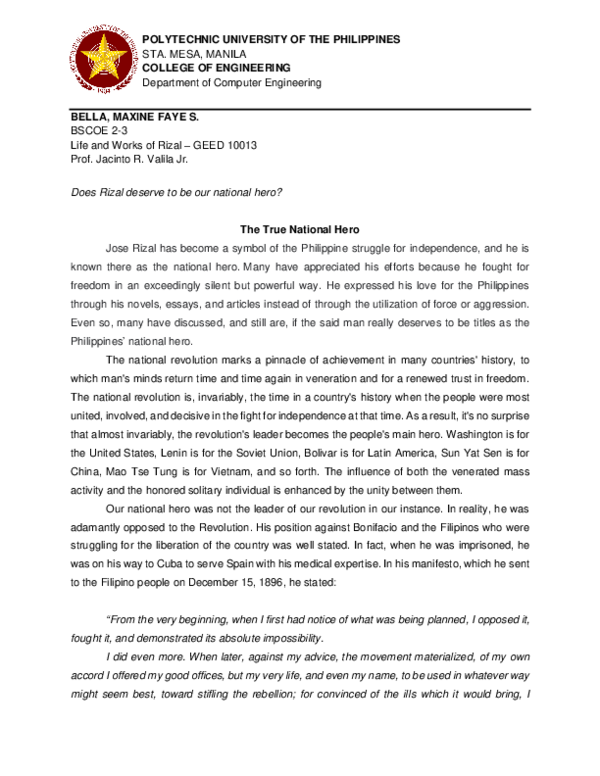 (PDF) The True National Hero