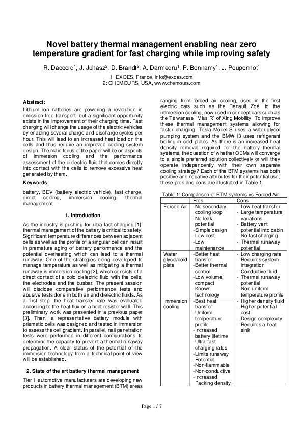 (PDF) Novel battery thermal management enabling near zero temperature ...