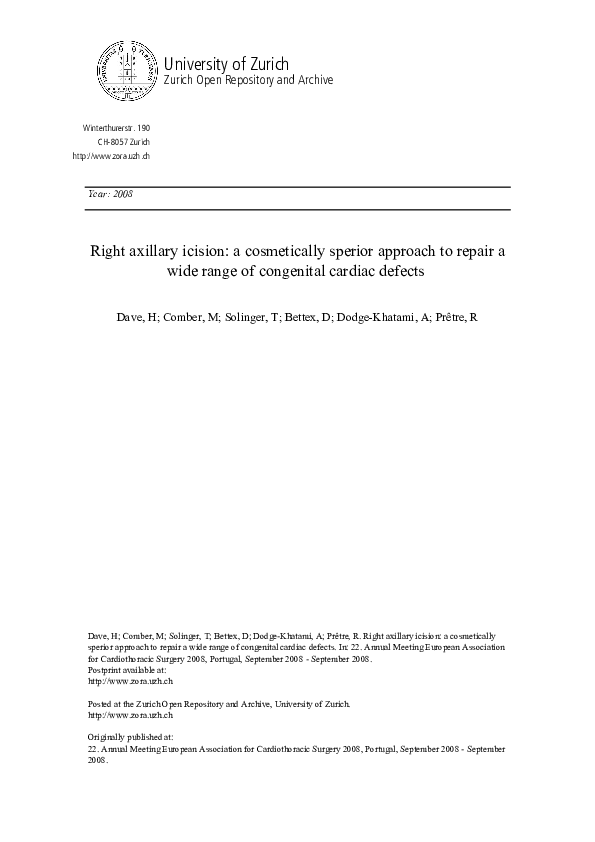 (PDF) Right axillary icision: a cosmetically sperior approach to repair ...