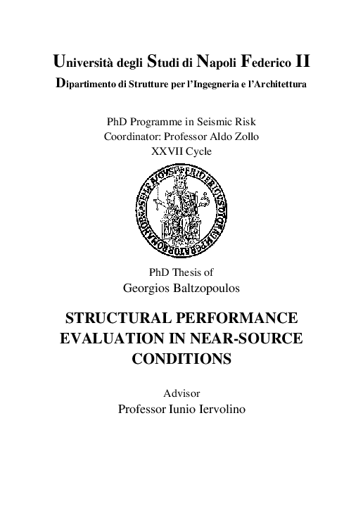 Pdf Structural Performance Evaluation In Near Source Conditions