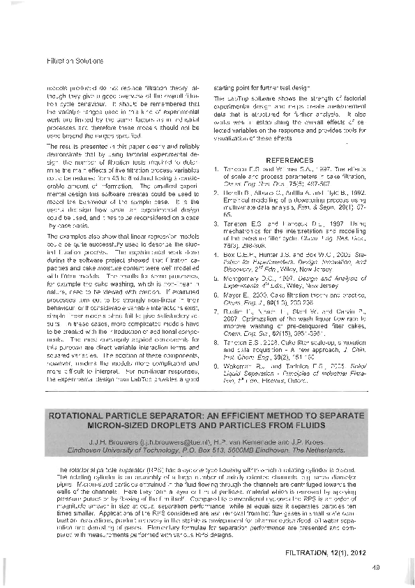 Pdf Rotational Particle Separator An Efficient Method To Separate