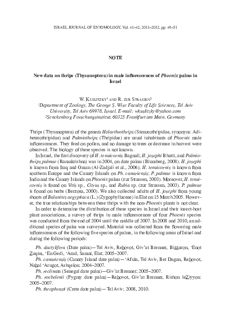 (PDF) New data on thrips (Thysanoptera) in male inflorescences of ...