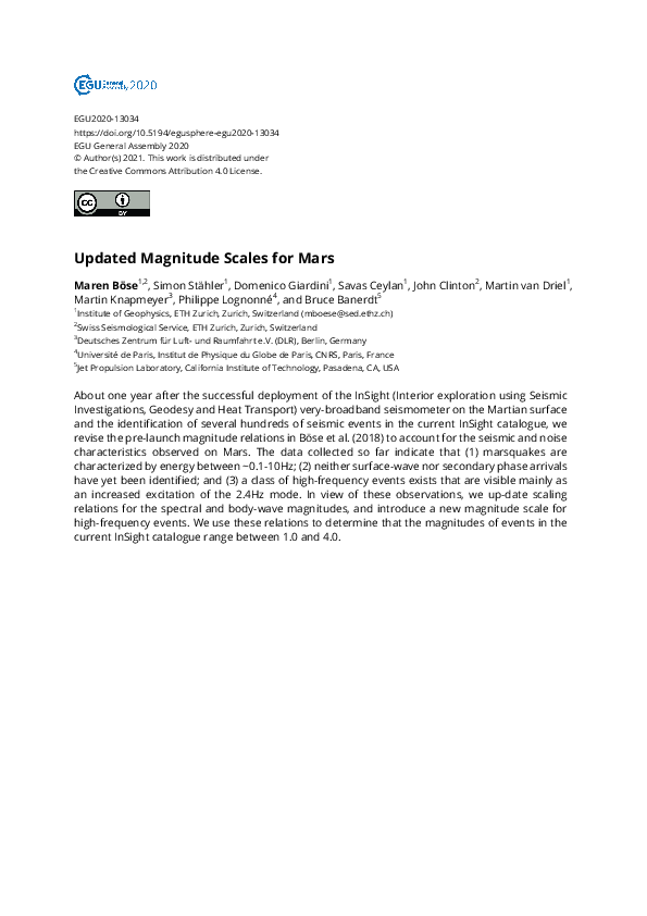 (PDF) Updated Magnitude Scales for Mars