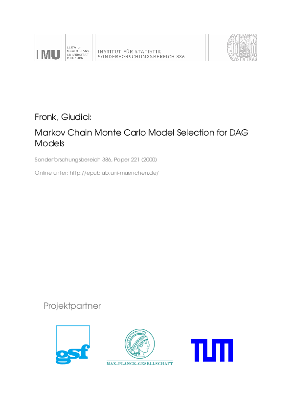 (PDF) Fronk, Giudici: Markov Chain Monte Carlo Model Selection for DAG ...