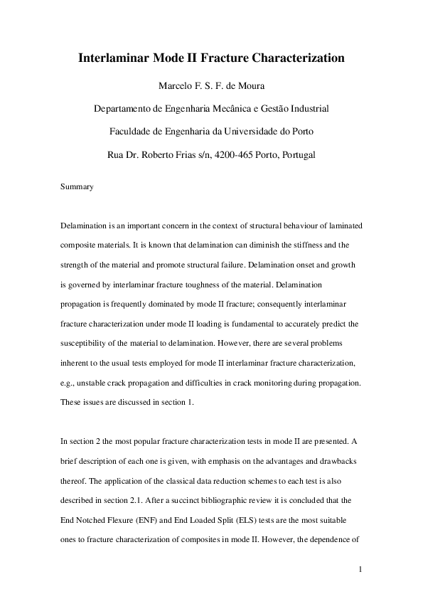 (PDF) Interlaminar mode II fracture Characterization