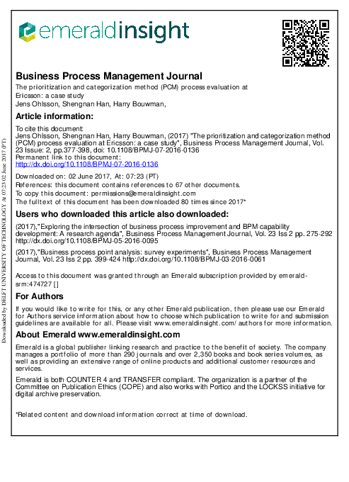 (PDF) The prioritization and categorization method (PCM) process ...