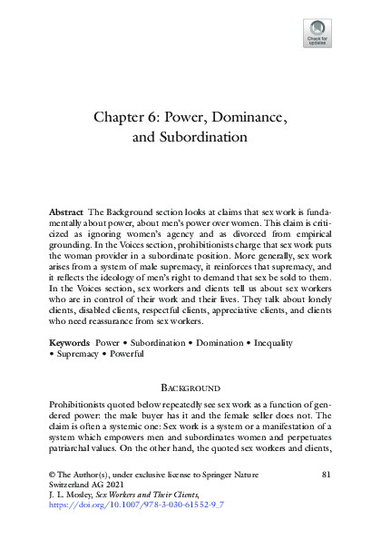 (PDF) Chapter 6: Power, Dominance, and Subordination