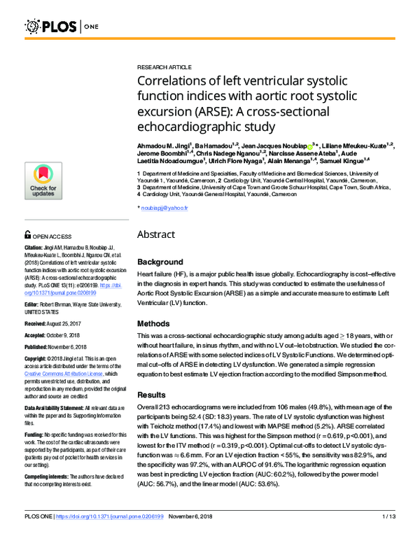 (PDF) Correlations of left ventricular systolic function indices with ...
