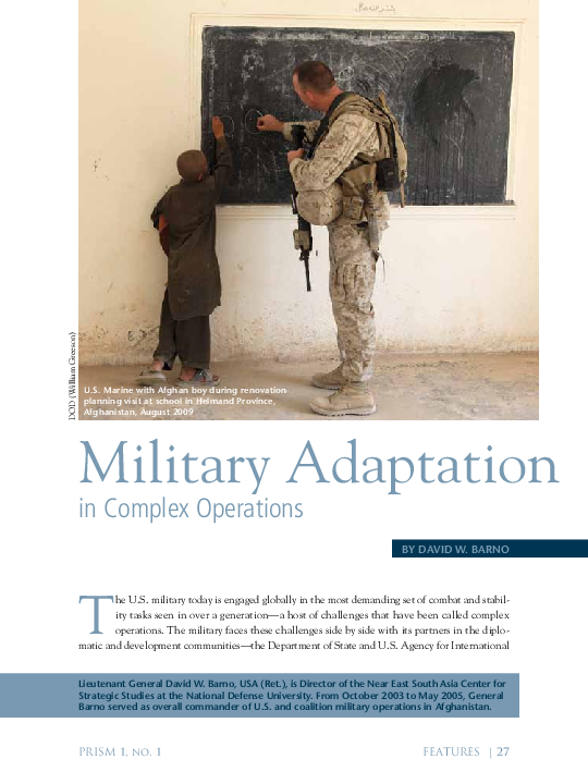 (PDF) Military Adaptation in Complex Operations