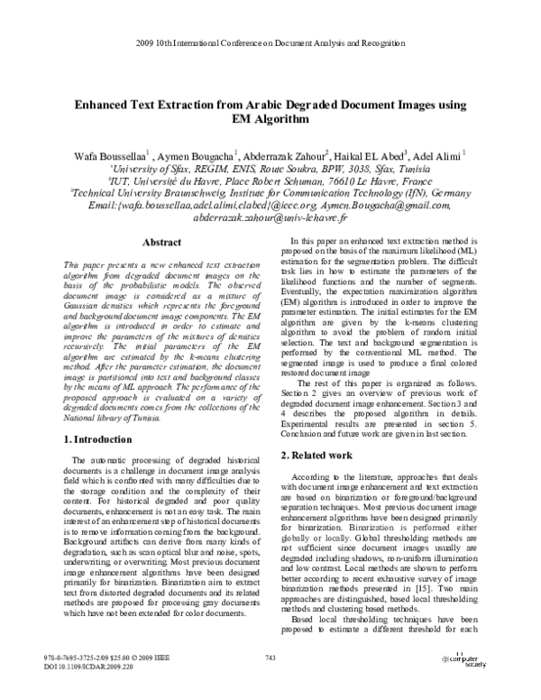 (PDF) Enhanced Text Extraction from Arabic Degraded Document Images ...