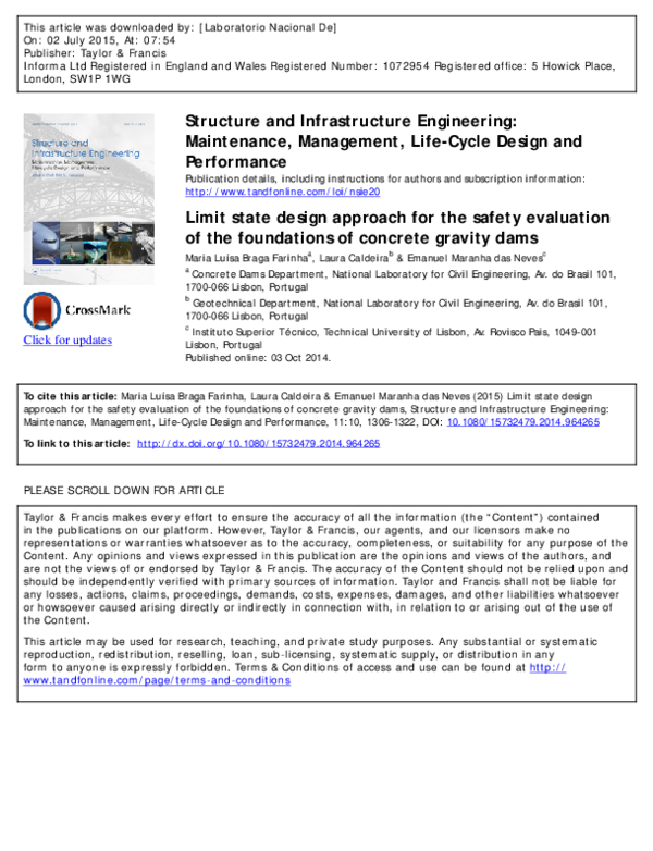 (PDF) Structure and Infrastructure Engineering: Maintenance, Management, Life-Cycle Design and ...
